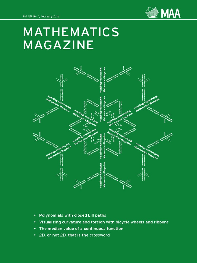 Mathematics Magazine Vol. 88, No. 1, February 2015 | PDF | Matrix ...
