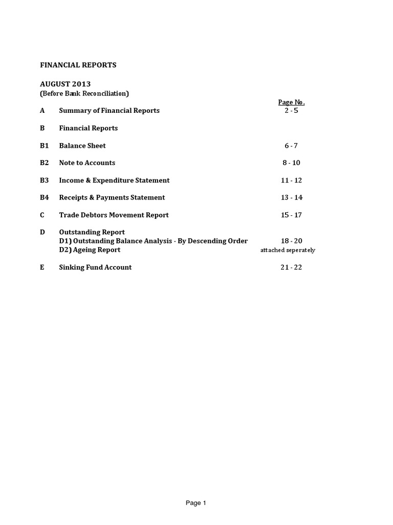 Sample Financial Report | PDF | Fee | Deposit Account