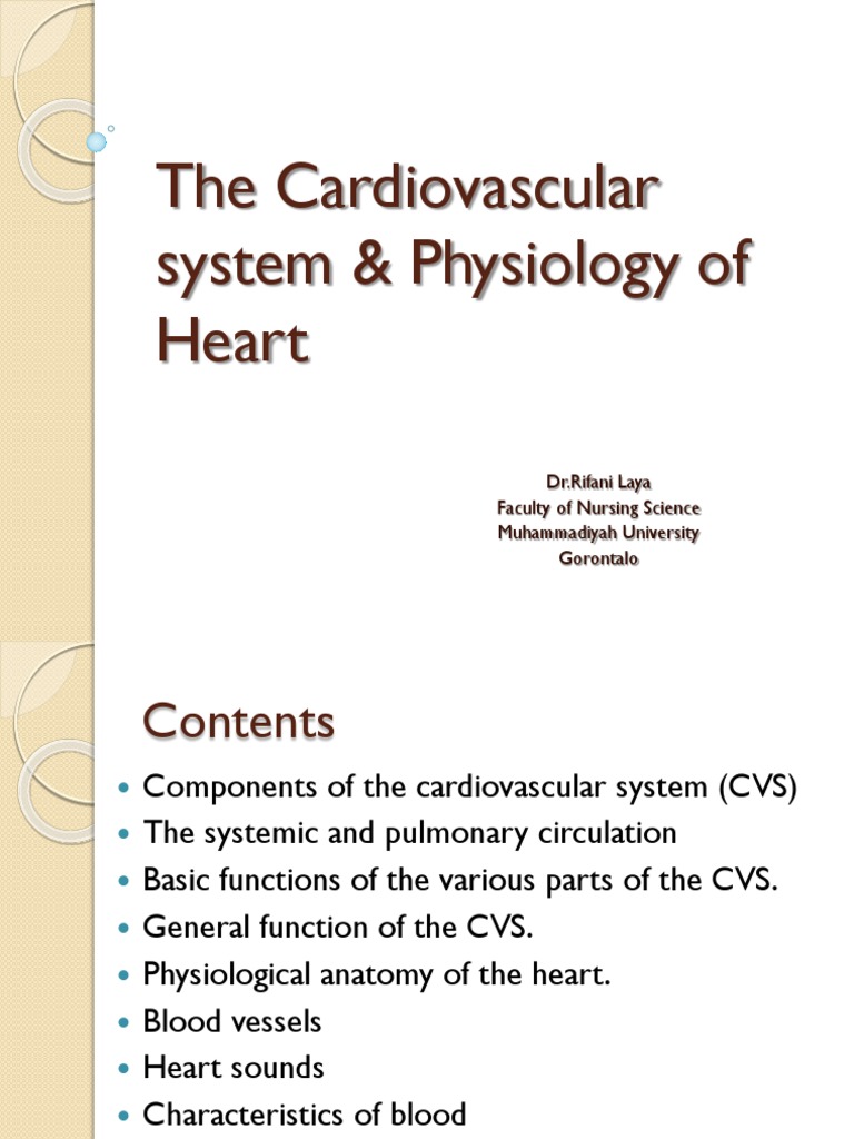 The Cardiovascular System & Physiology of Heart | PDF | Heart Valve ...