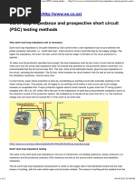 Earth Fault Loop Impedance Testing Guide | PDF | Components | Equipment