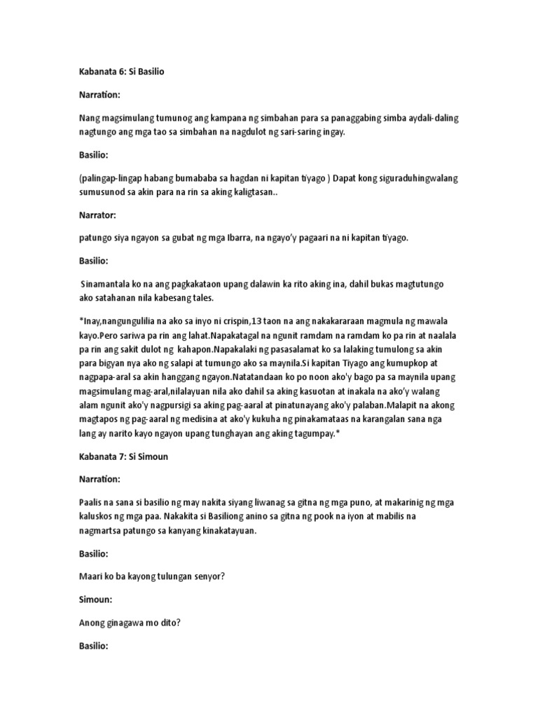 El Filibusterismo Kabanata 6