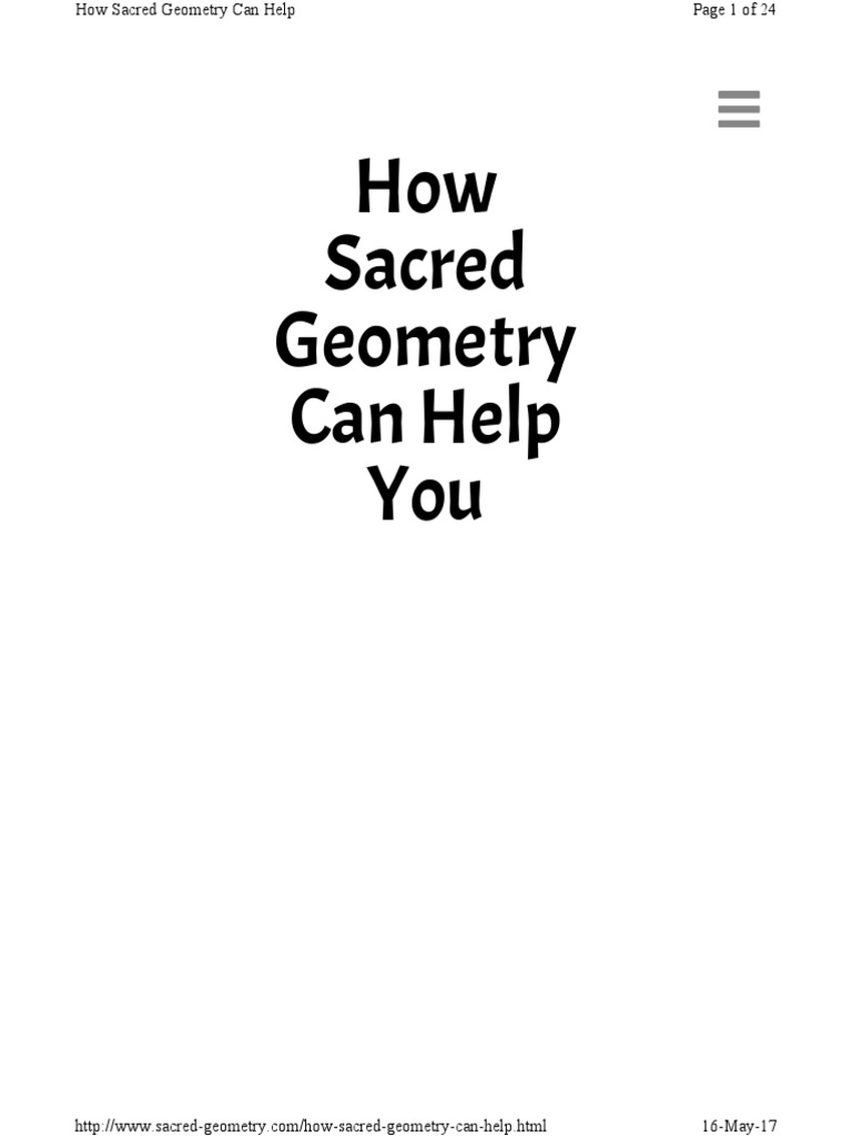 How Sacred Geometry Can Help You | PDF | Geometry | Religion And Belief