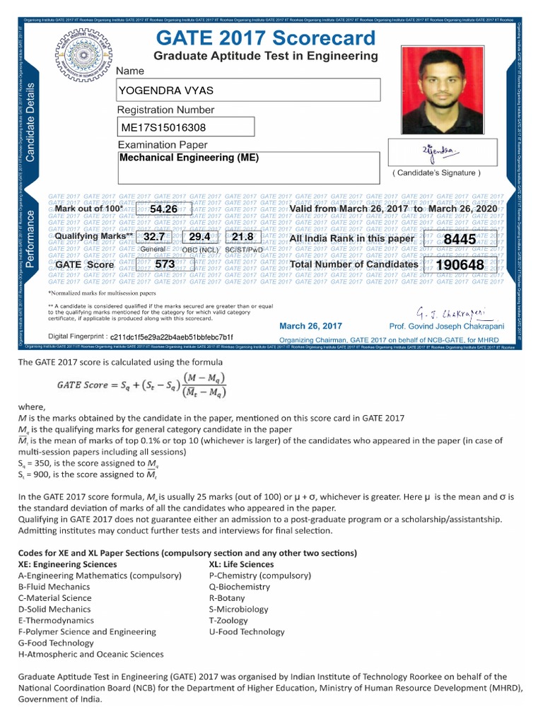 Me 17 S 15016308 Scorecard | PDF