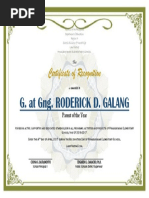 Certificate For SSG Officers | PDF