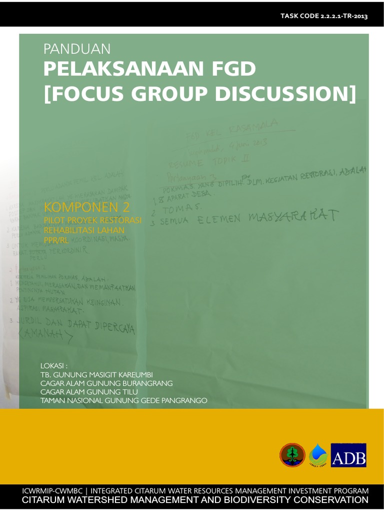 Panduan FGD Pelaksanaan FGD PDF | PDF