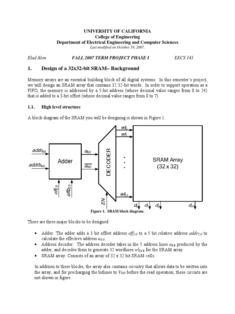 Sram Low Power Decoder Pdf Random Access Memory Array Data Structure
