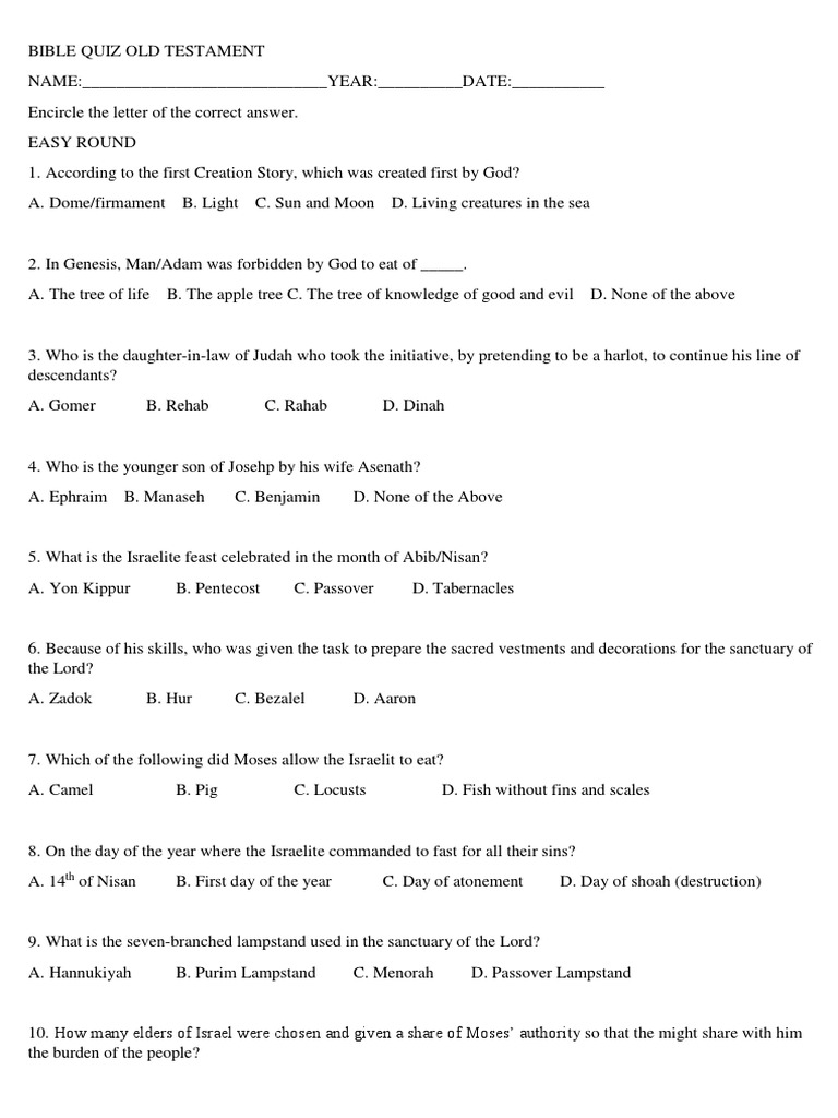 Easy Round Bible Quiz 2 | Paul The Apostle | Gospel Of Matthew