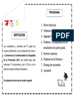 Programa Despedida de 5to A 6to | PDF