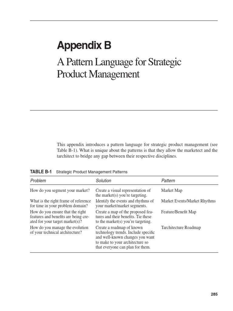 A Visual Guide to Strategic Product Management Patterns | PDF | Market ...
