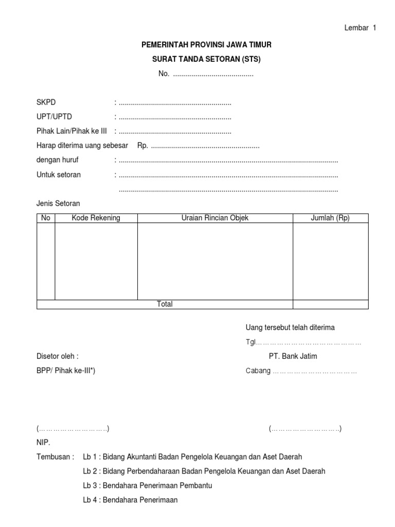 Surat Tanda Tembusan | PDF
