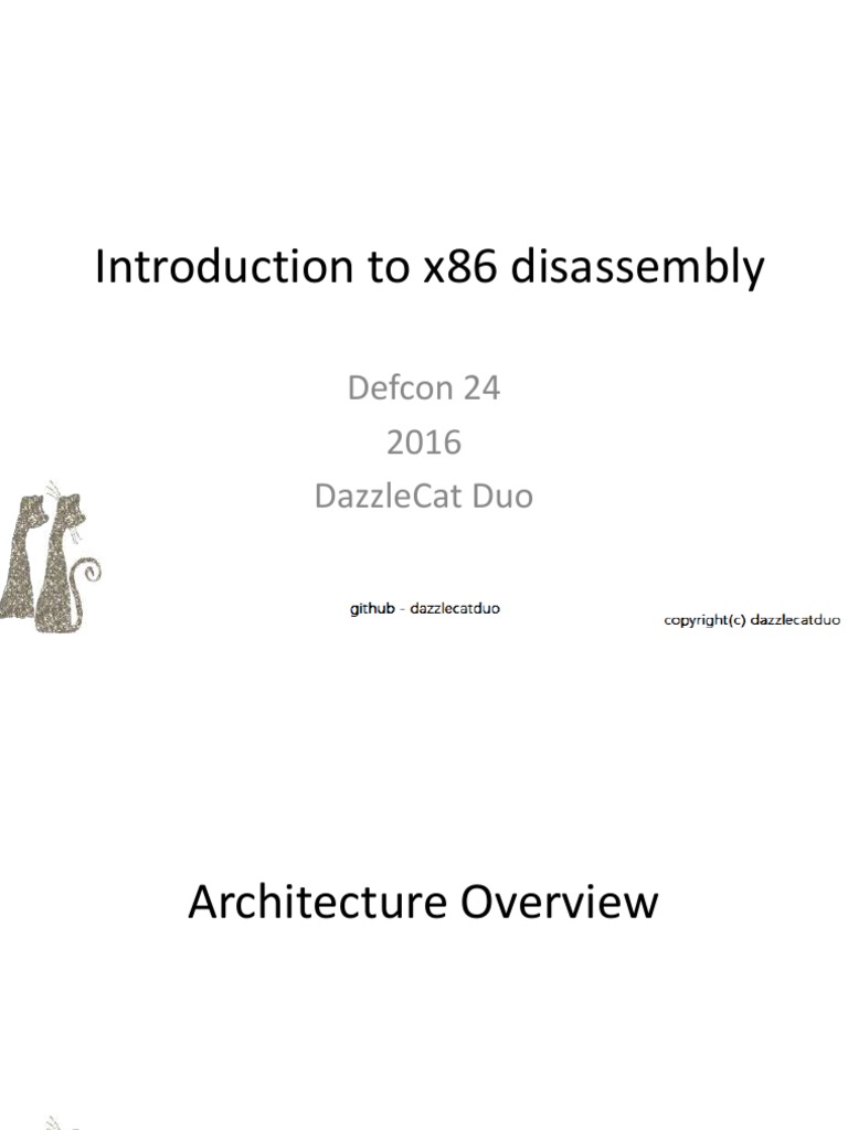 2016defcon Intro To Disassembly Workshop PDF | PDF | Instruction Set ...