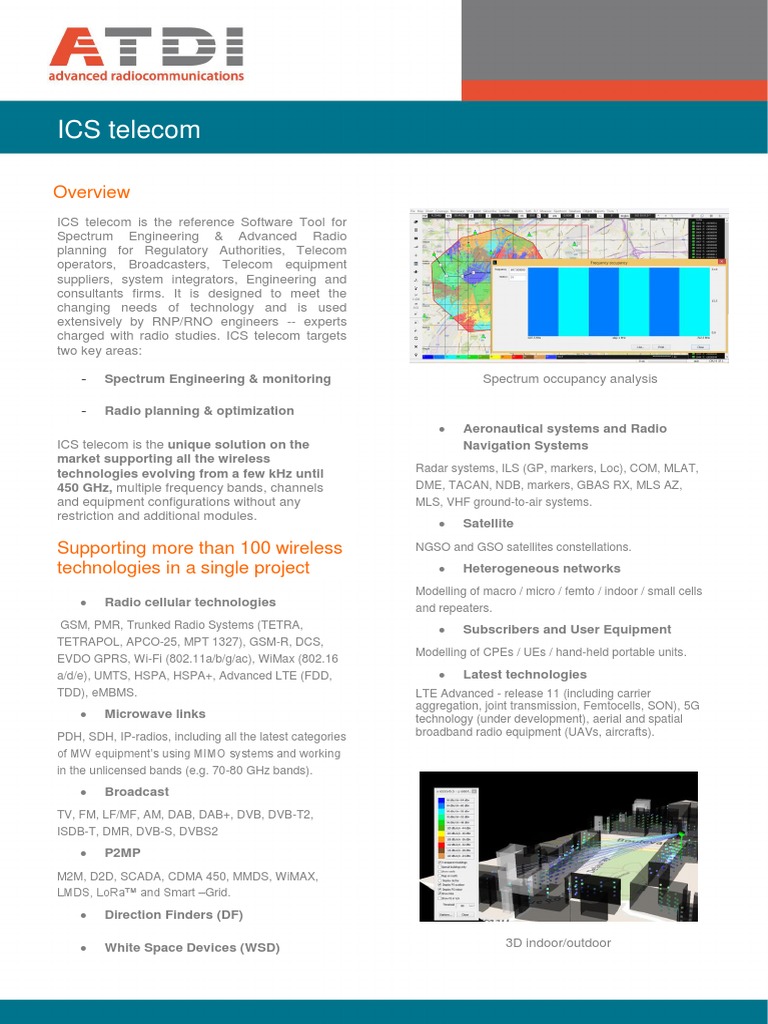 ICS Telecom Leaflet | PDF | Radio | Lte (Telecommunication)