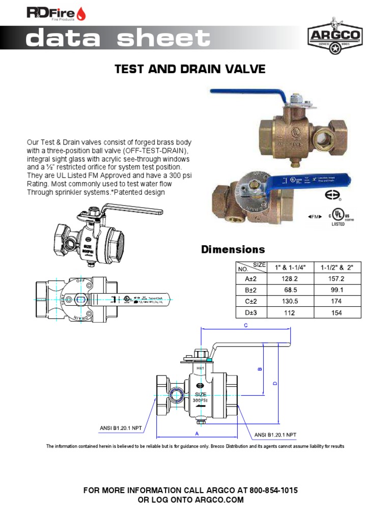 Test & Drain TechData | PDF