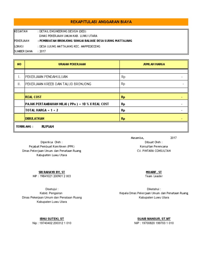 Rab Bronjong U.mattajang Lelang | PDF