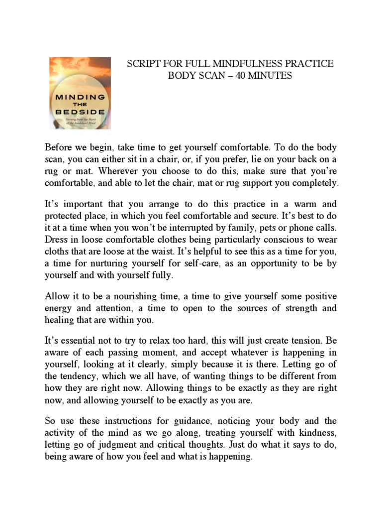 Body Scan Script | Arm | Foot