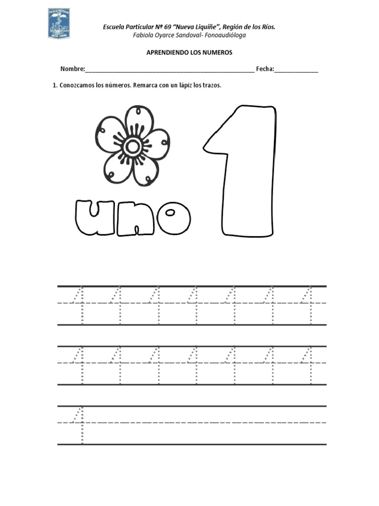 Aprendiendo Numeros 1 Al 5 | PDF