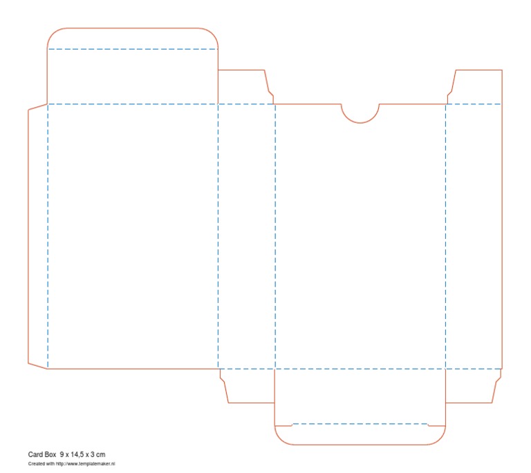 Template Cardbox 9 X 14,5 X 3 CM | PDF