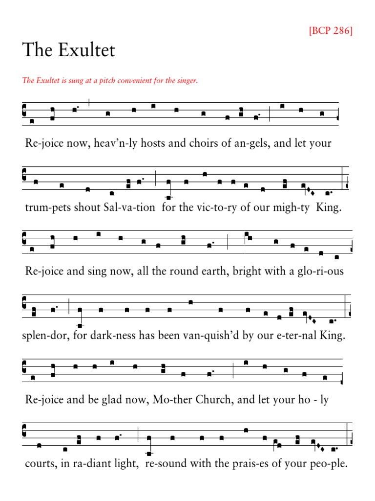 The Exultet: Chant and Lyrics Guide | PDF | Theology | Religious Belief ...