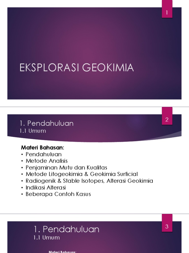Eksplorasi Geokimia: Metode dan Prinsip | PDF