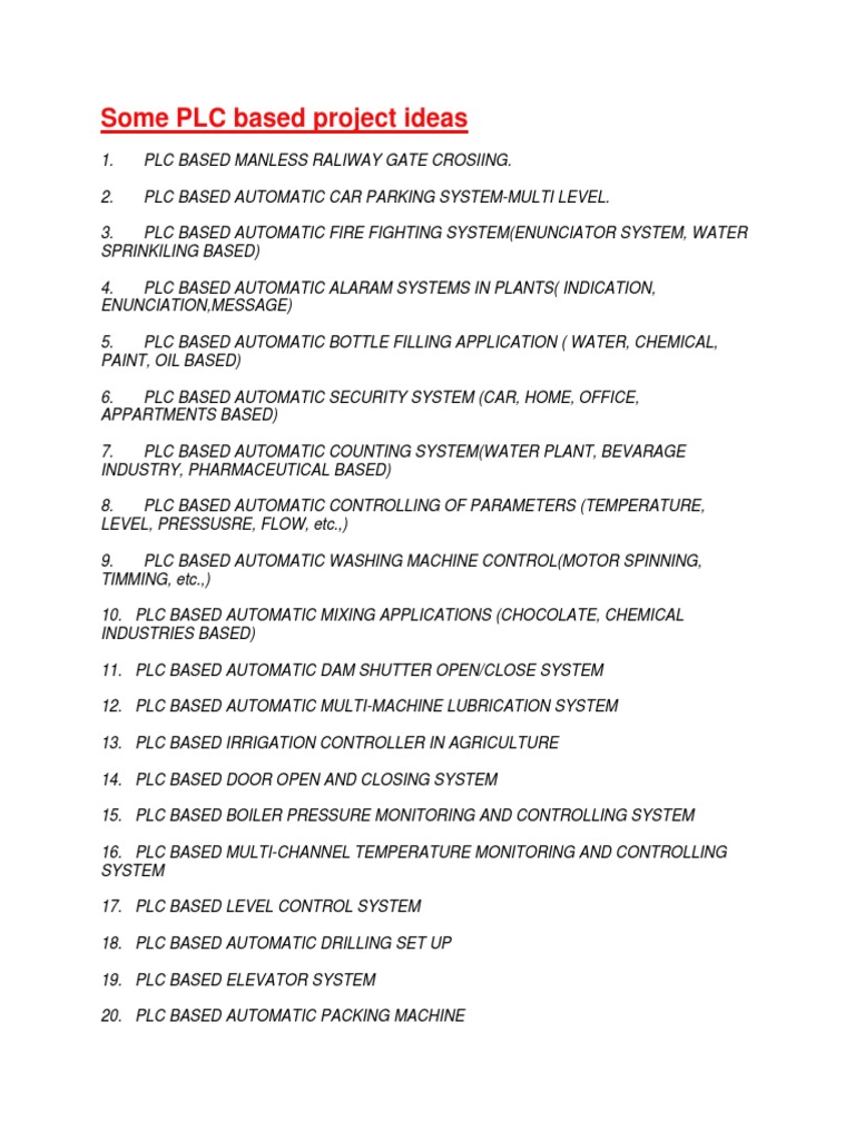 Some PLC Based Project Ideas | Automation | Security Alarm