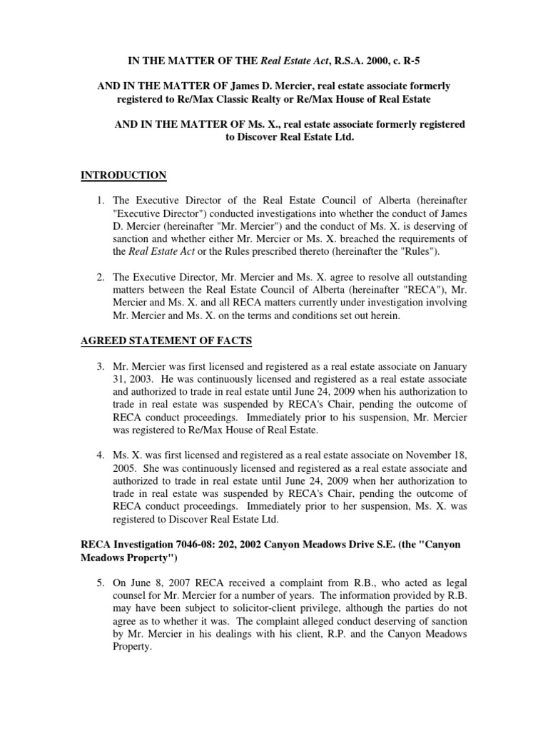 James Mercier Hearing Panel Decision | PDF | Mortgage Loan | Fiduciary