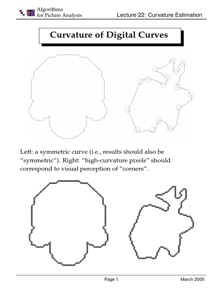 Curvature of Digital Curves | PDF | Curvature | Analysis