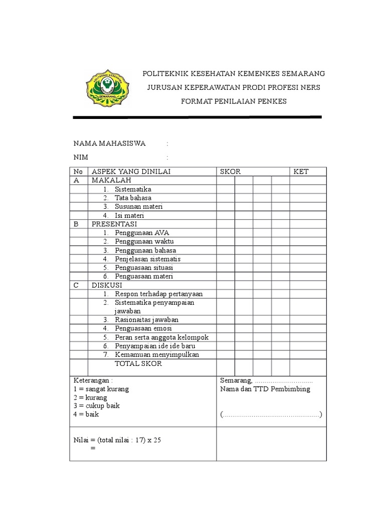 Penilaian Penkes Maternitas | PDF