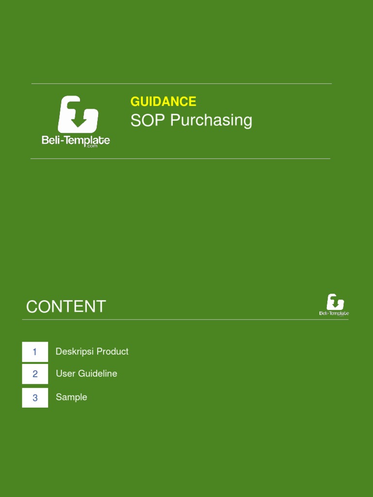 04.guidance SOP Purchasing | PDF