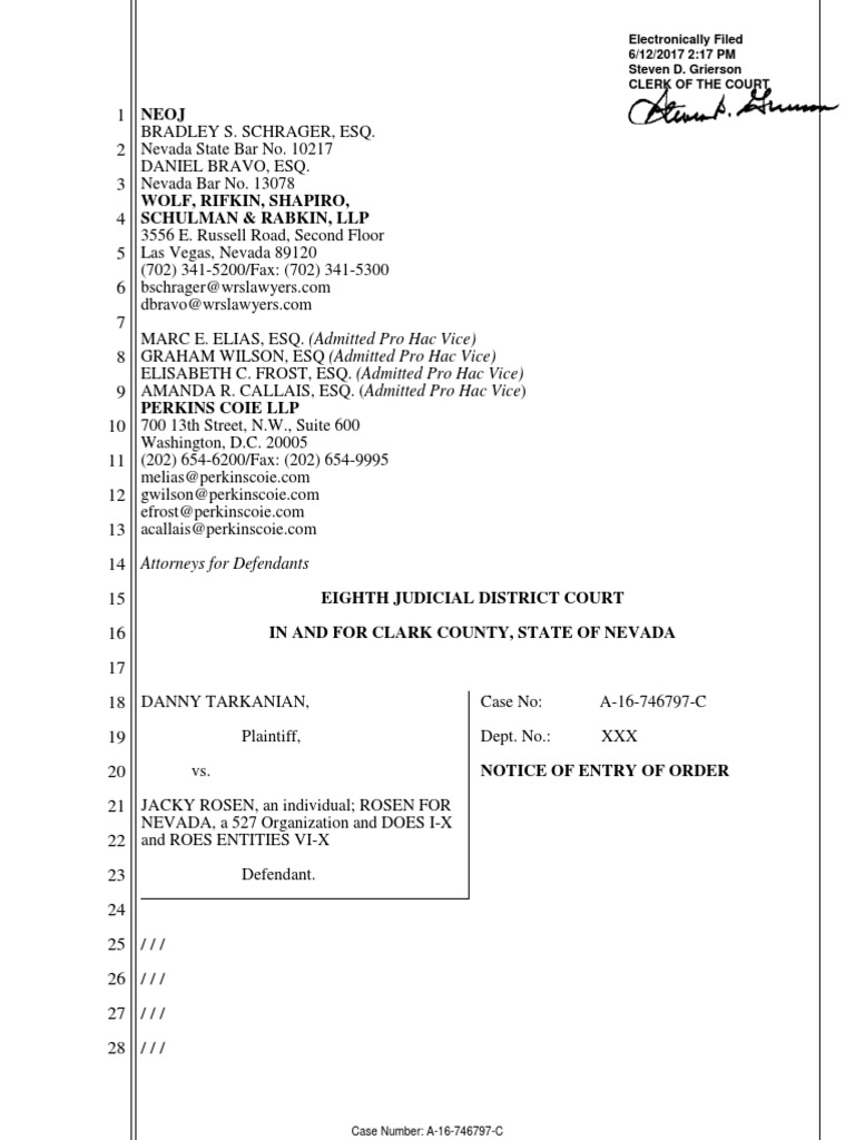 District Court Order to Dismiss Anti-Slapp Motion | United States Law ...
