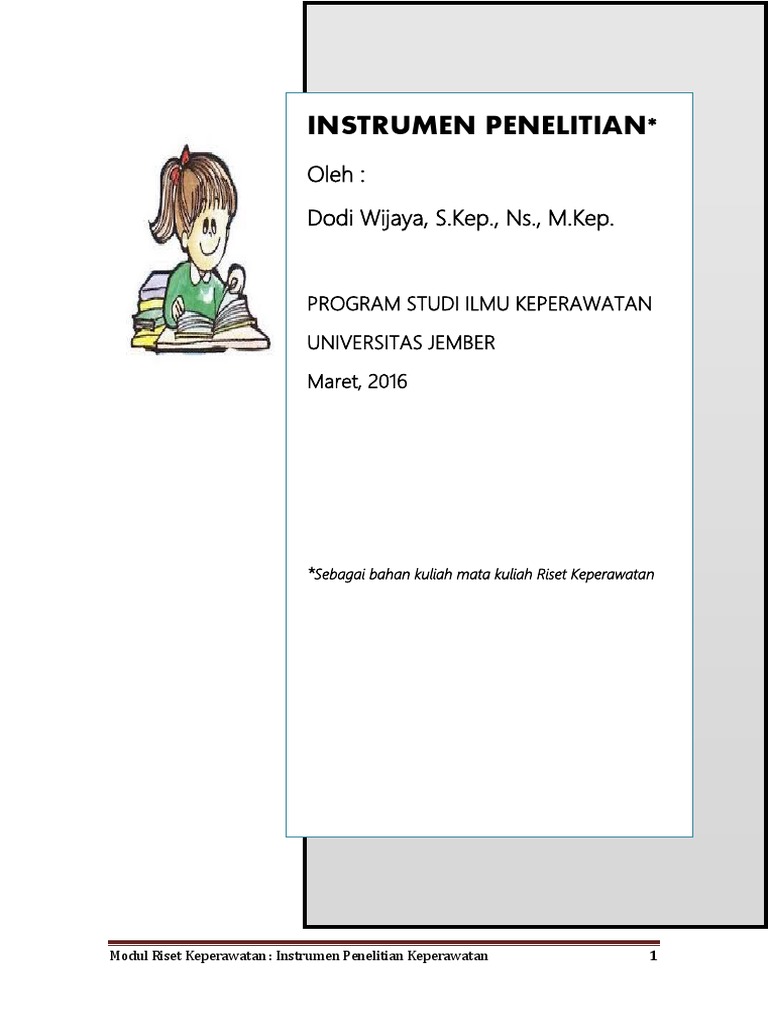 Instrumen Riset Keperawatan | PDF | Karier & Perkembangan | Sains ...