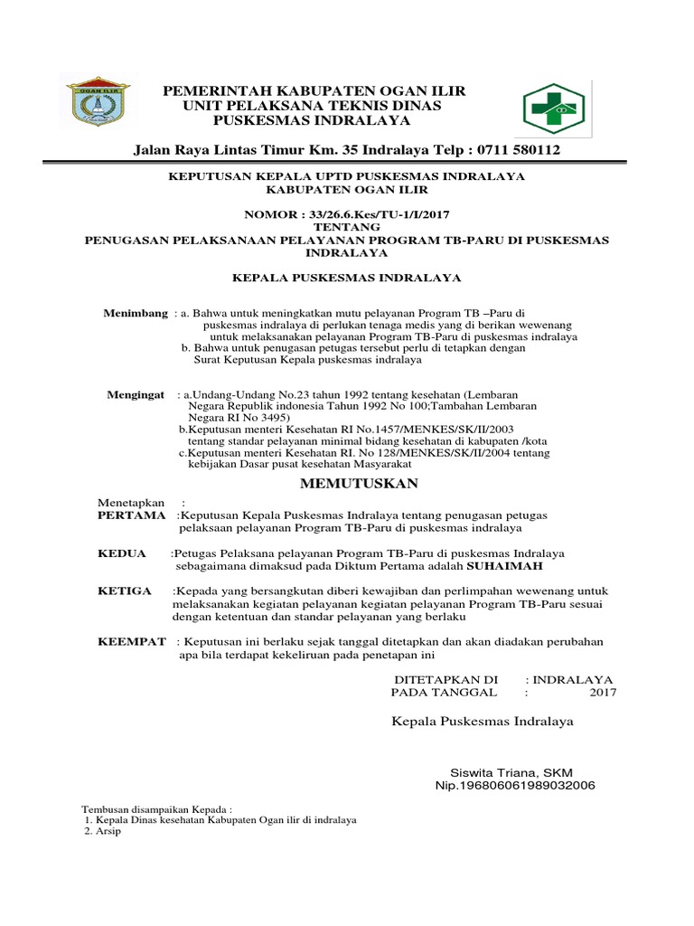 SK Program TB Paru | PDF