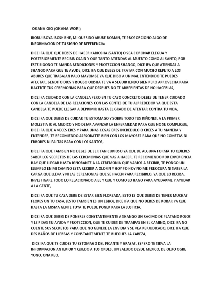 Consejos de IFA para Roman sobre su Signo | PDF