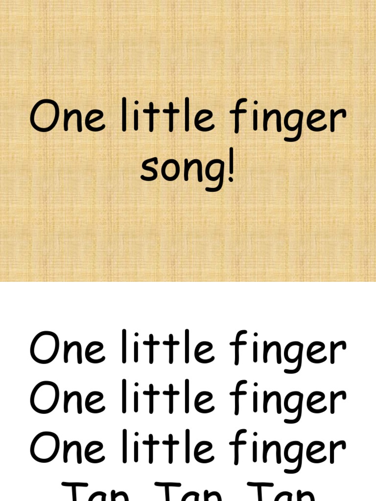 Little Finger Song Activities | PDF | Foreign Language Studies | Art