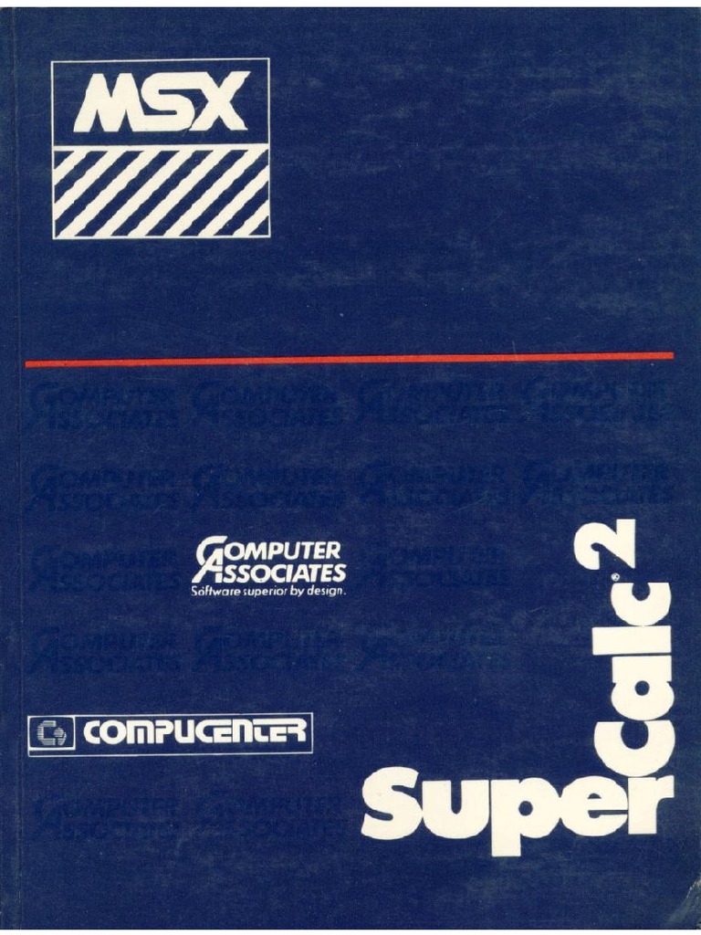 SuperCalc 2 MSX - Manual Do Usuário | PDF