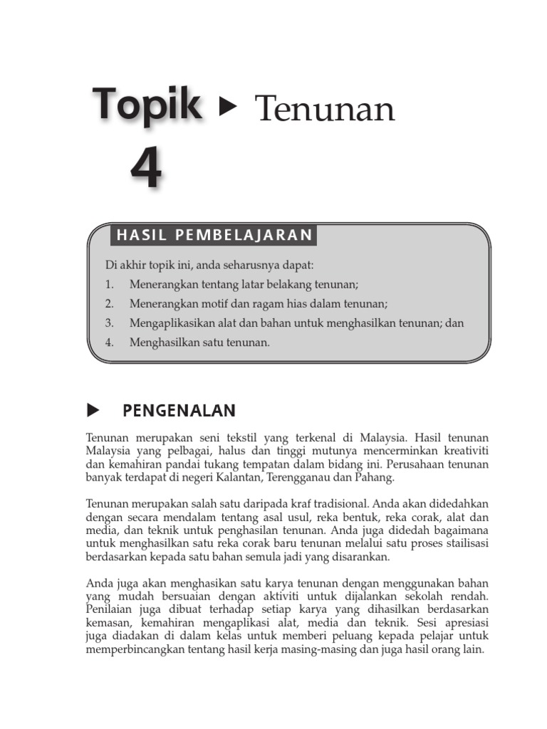 Seni dan Proses Tenunan Tradisional | PDF | Griya & Taman