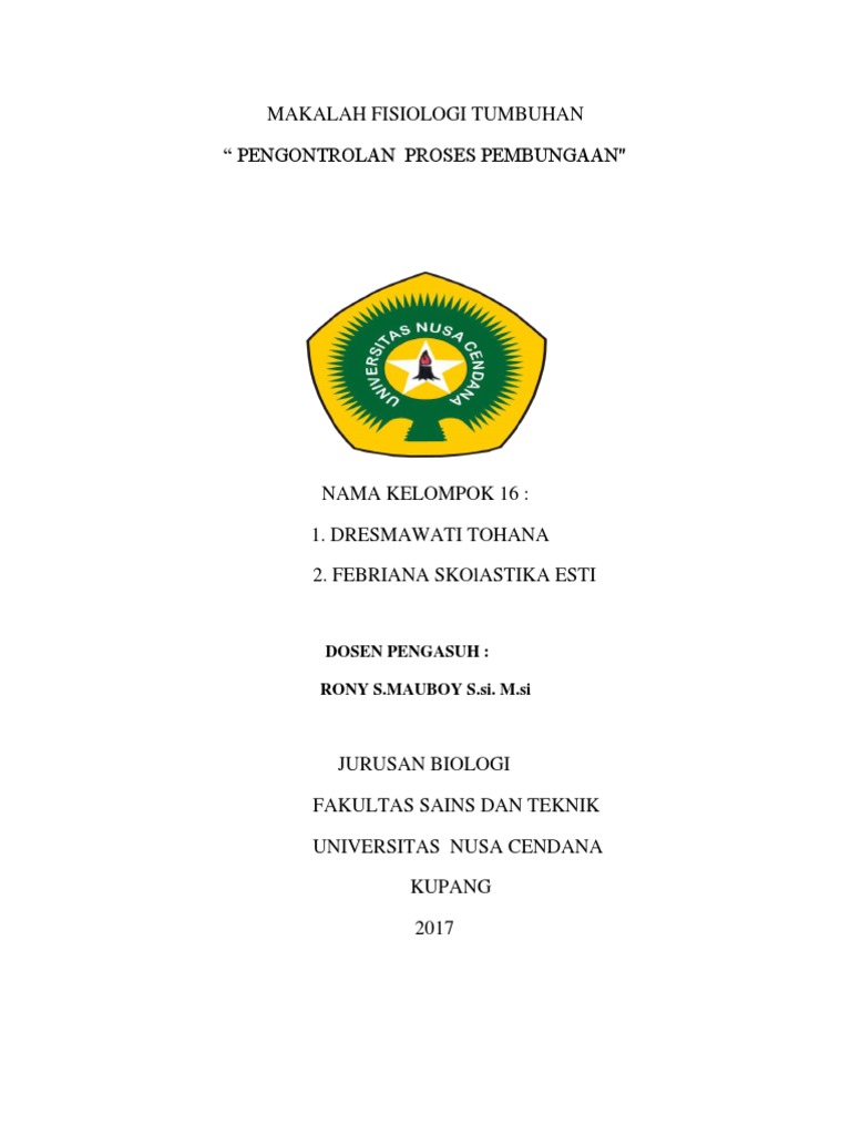 Proses Pembungaan Tumbuhan | PDF