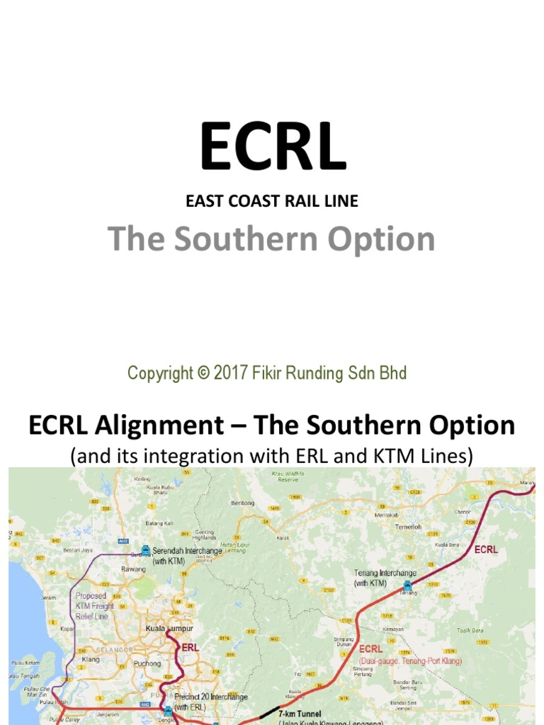 ECRL - The Southern Option | PDF | Industries | Rail Transport