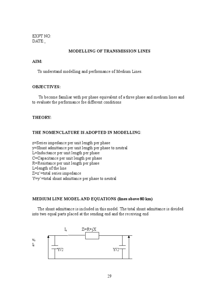 5 Modelling of Transmission Lines | PDF | Ac Power | Electrical Impedance