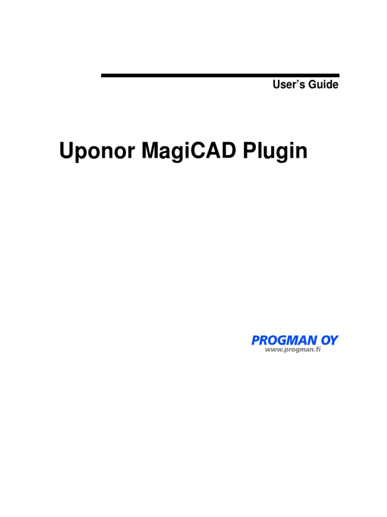Uponor MagiCAD Plugin User Guide | PDF | Thermostat | Installation (Computer Programs)