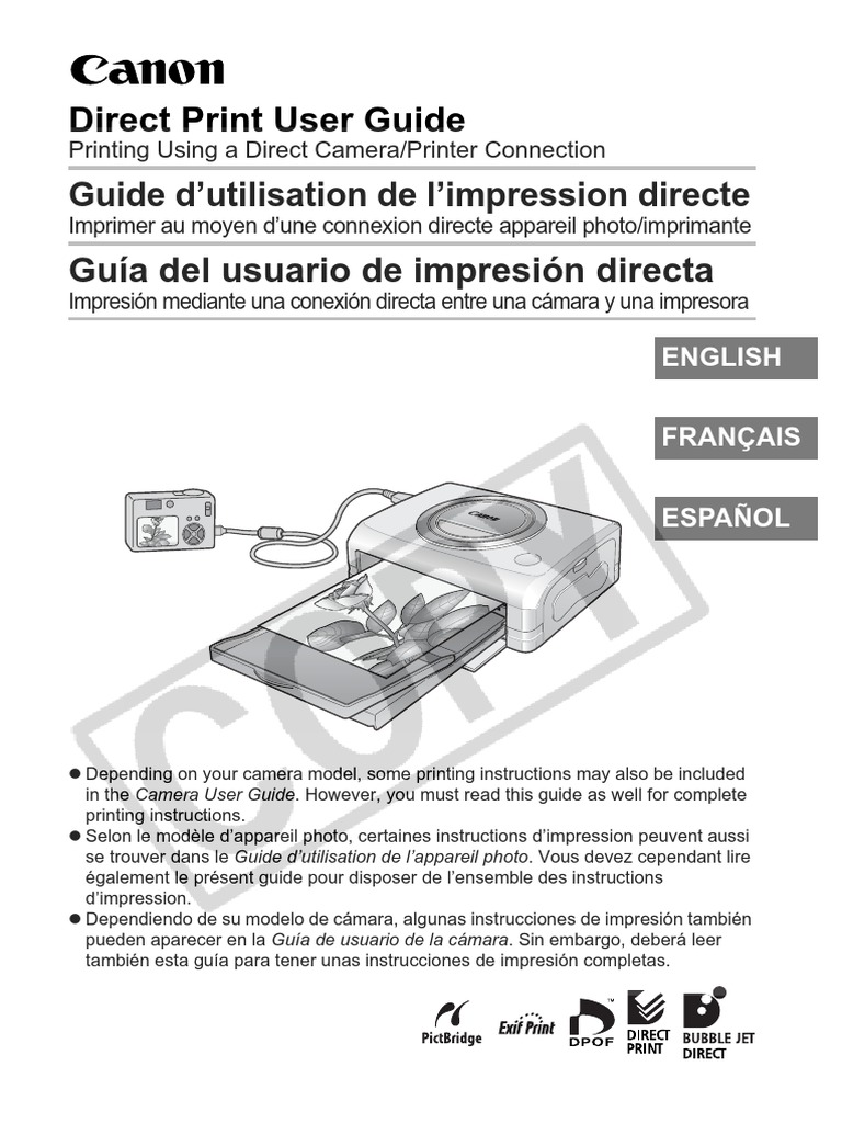 Direct Print User Guide Guide D'utilisation de L'impression Directe ...
