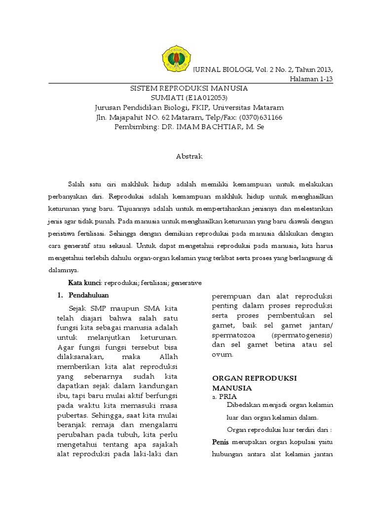 Gani Jurnal Reproduksi Manusia PDF | PDF | Pengembangan Diri | Sains & Matematika