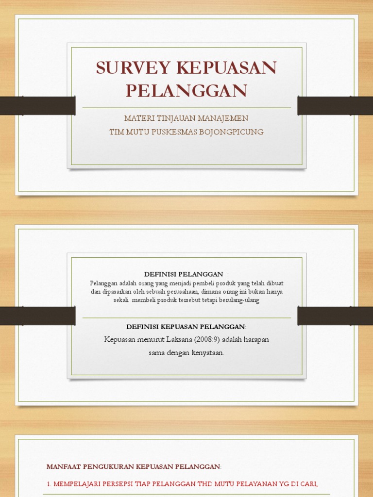 Survey Kepuasan Pelanggan Presentasi All Unit | PDF