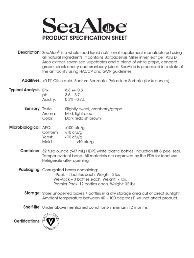 Sa Productspecsheet | PDF
