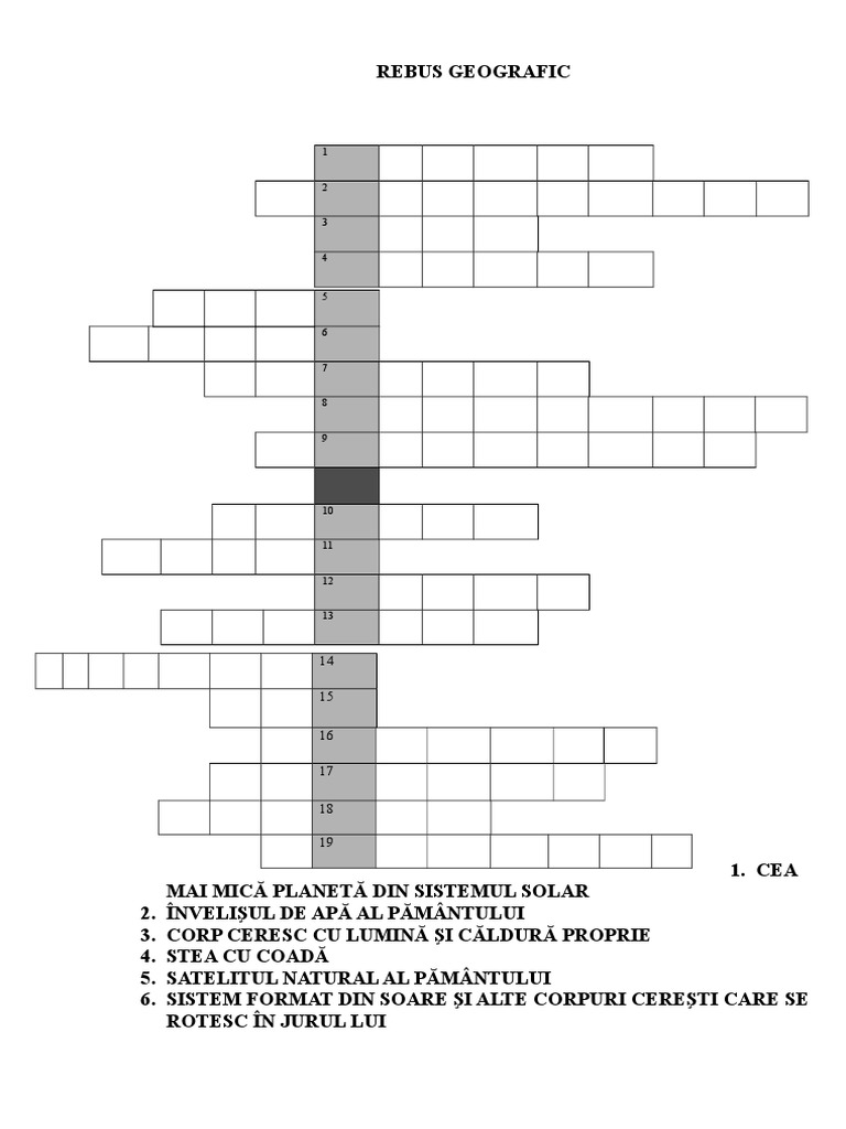 Rebus Sistem Solar | PDF