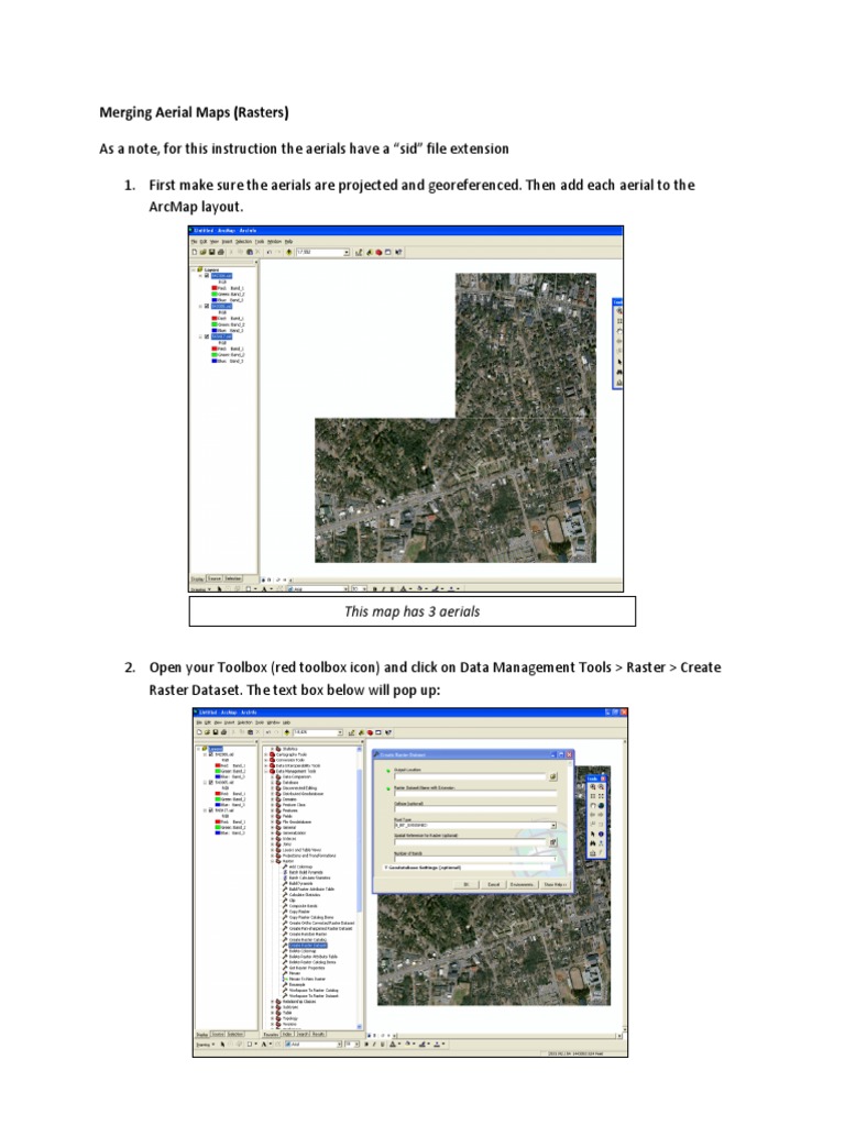 GIS - Merging Aerial Maps (Rasters) | PDF | Imaging | Data