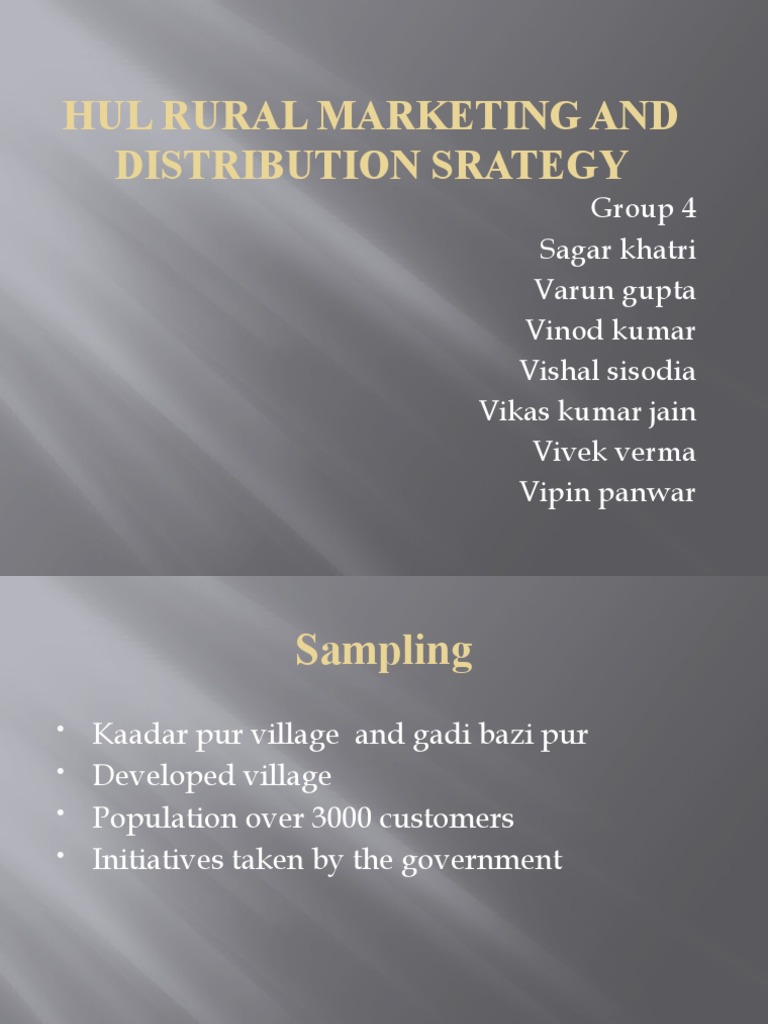 Hul Rural Marketing and Distribution Srategy | PDF | Retail | Marketing