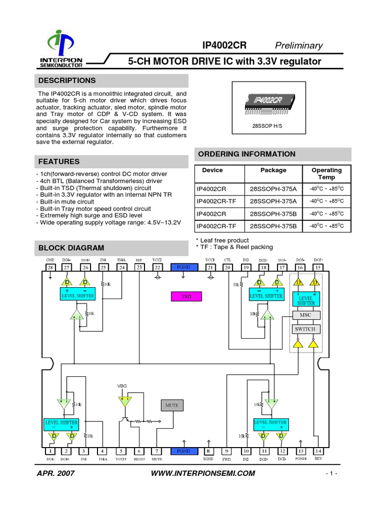 IP4002CR_datasheet | Electrical Engineering | Electromagnetism