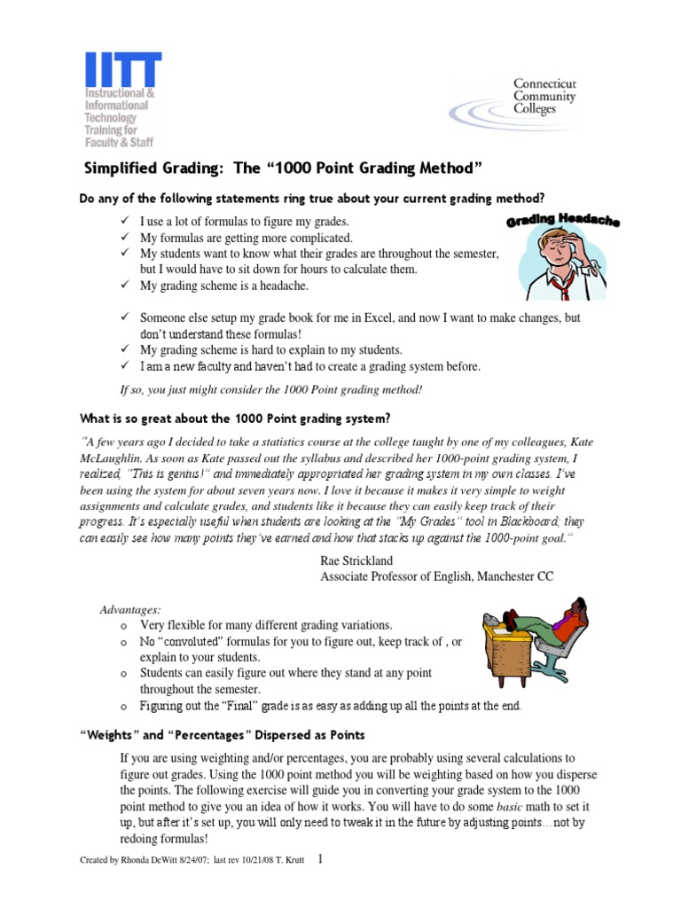 Simplified Grading: The "1000 Point Grading Method" | Download Free PDF ...