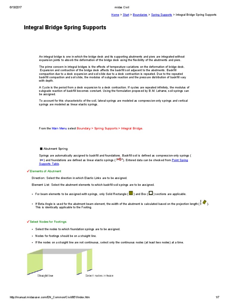 Midas Civil - Integral Bridge Supports | PDF | Stiffness | Elasticity ...