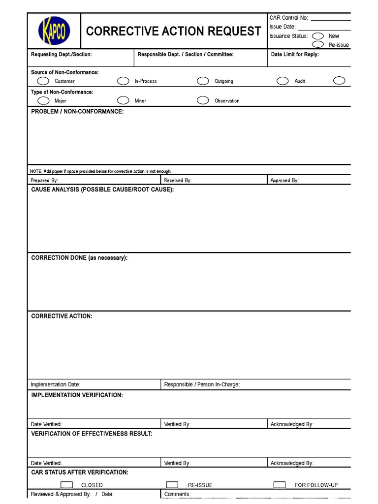 Car & Par Form | PDF | Business